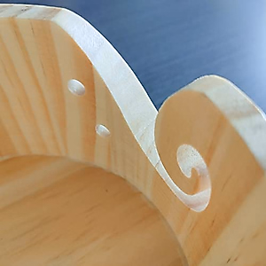 Wooden Yarn Bowl, 5.9 * 3.2inch Knitting Yarn Holder, Yarn Bowls with Holes for Crocheting (A)