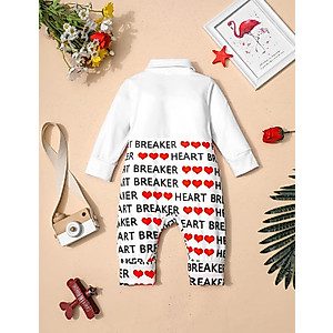 Dearnow My First Valentines Day Baby Boy Outfit Baby Boy Clothes 6-9 Months Mommys Valentine Baby Boy One-Piece Gentlemen Romper