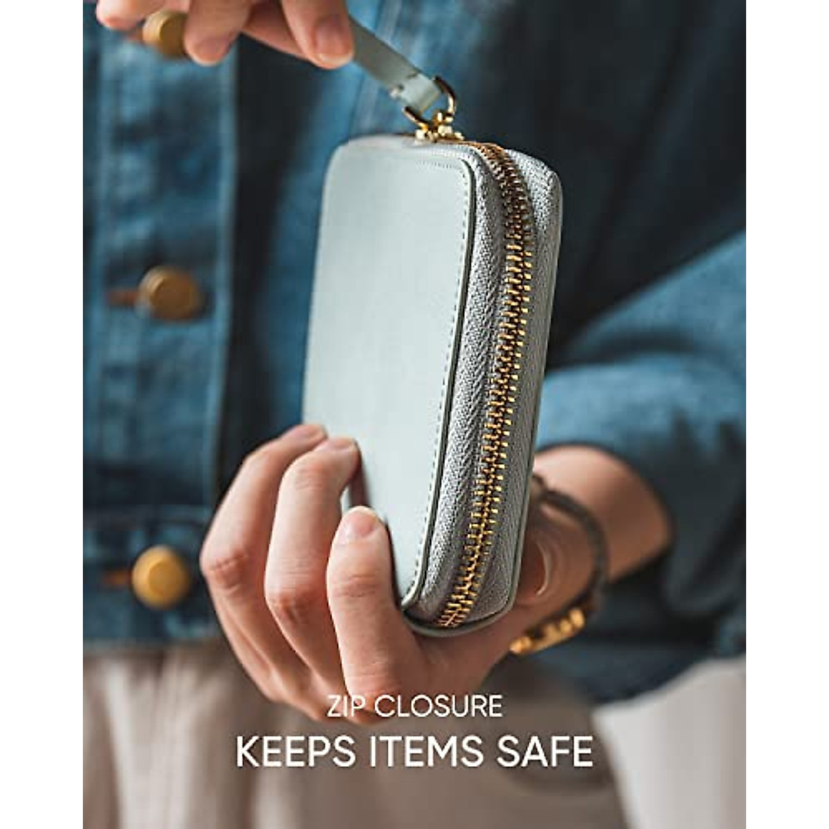 Vulkitty Women Leather Wallet RFID Blocking Bifold Slim Coin Purse Credit Card Holder with Zipper Pocket Case