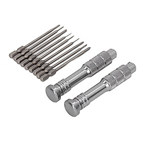 Slotted Screwdriver Set, Screwdriver Set High Strength with 9 Bits 2 Handles for Electronics Maintenance
