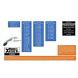 Xtenzi Car Radio Wire Harness Compatible with JVC Select KD/KW Series CD DVD Navigation in-Dash - XT91123