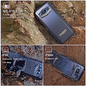 DOOGEE V30T 2023 5G Rugged Smartphone,20GB+256GB Smartphone,66W/10800mAh Battery Cellphone,120Hz 6.58"108MP Camera Rugged Phone Unlocked, Dual Speakers, Night Vision, IP68 Waterproof,NFC/OTG,T-Mobile