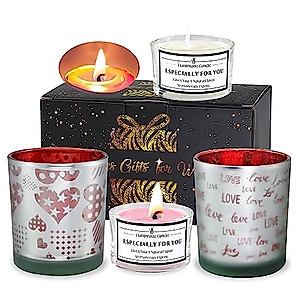 Candles Gifts for Women,Lovely Candle Holder with Scented Candles for Home Scented,Birthday Gifts for Women,Her,Girlfriend,Wife,Mom,Friends