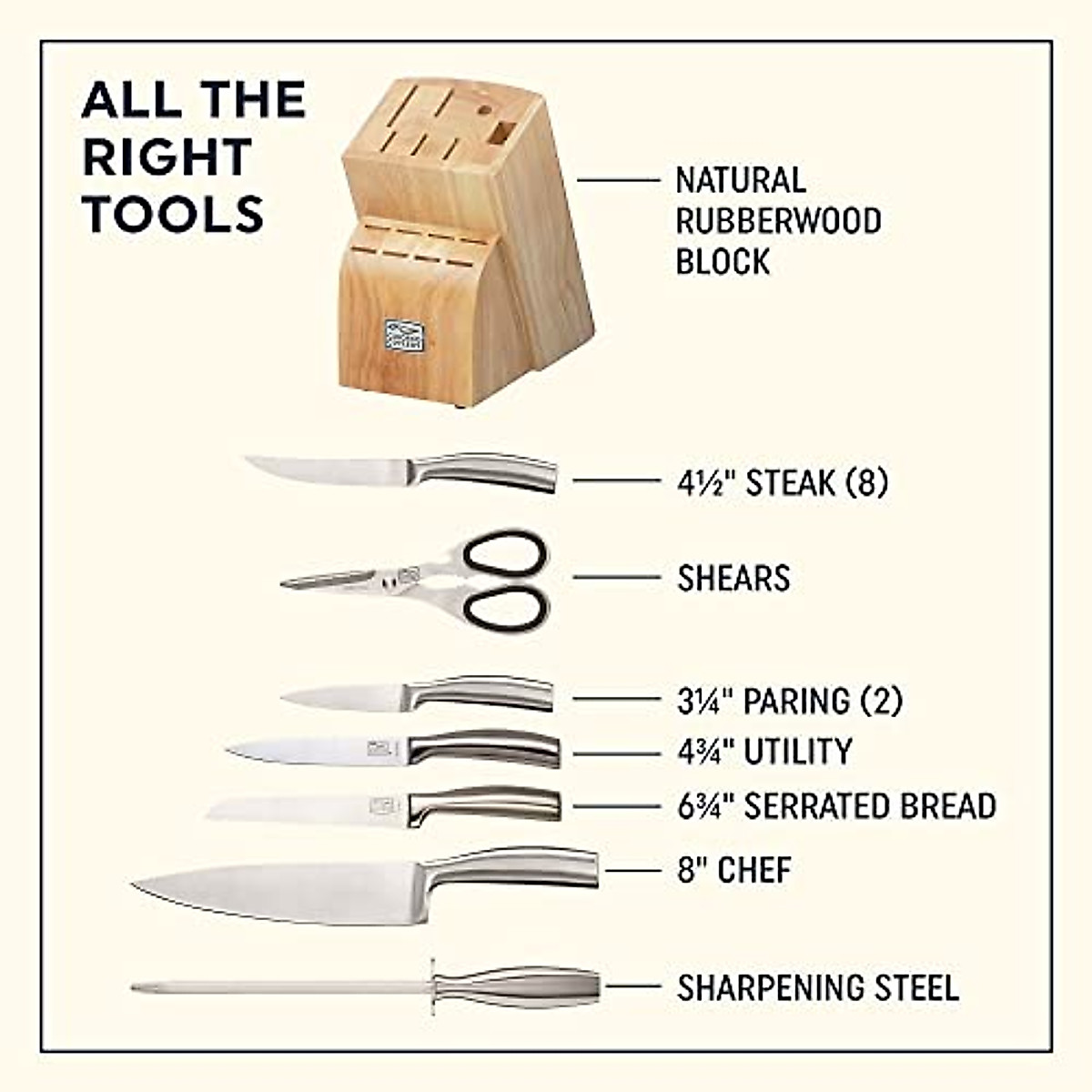 Chicago Cutlery Elston 16pc Block Set