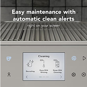 KitchenAid Fully Automatic Espresso Machine KF7 with Milk Attachment, KES8557BK, Cast Iron Black