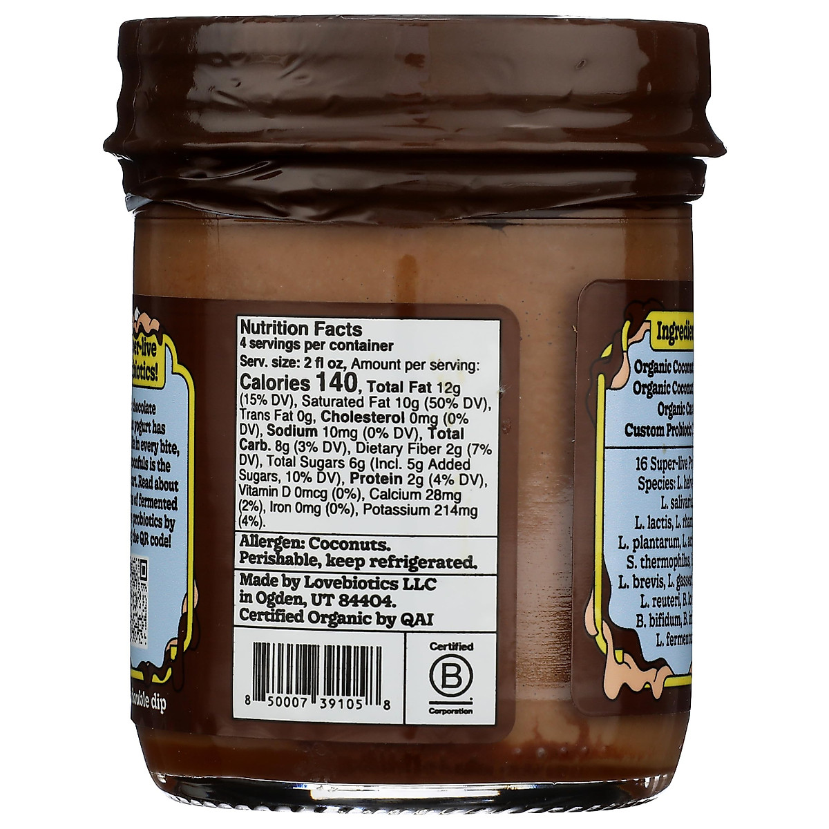THE COCONUT CULT Organic Chocolate Mousse Coconut Yogurt, 8 OZ