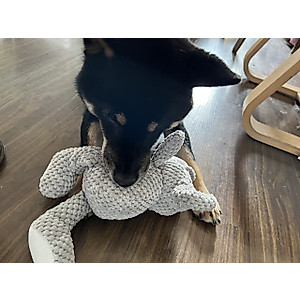 CIXOXIZ Squeaky Dog Toys,Durable Stuffed Pet Toys,Stuffed Pet Toy,Plush Corduroy Dog Toy,Elephant Squeaky Plush Dog Toy, Durable Plush Dog Toy,Chew Guard Toy,Dog Chew Toys,Cotton Rope Dog Toy