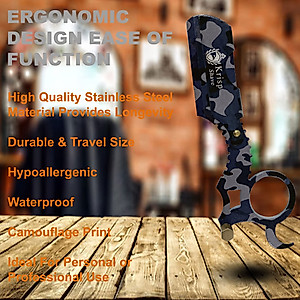 Krisp Beauty Professional Classic Straight Edge Barber Razor For Close Shaving - Salon Quality Men's Beard Cut Throat Finger Razor Shavette With 10 Shaving Blades