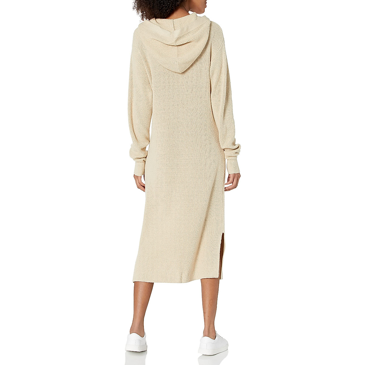 The Drop Women's Claudia Cuddle Hoodie Midi Dress, Crème Brulee, M