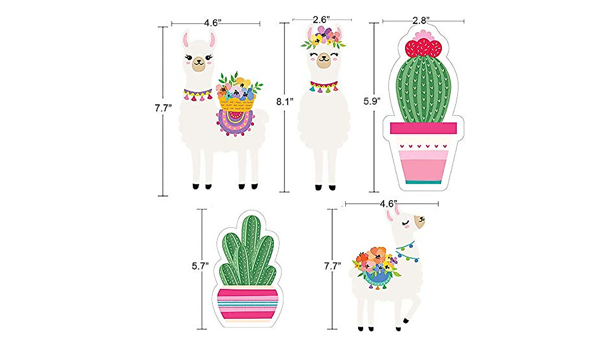 Llama Cactus Banner Garland | Fiesta, Baby Shower & Party Decorations