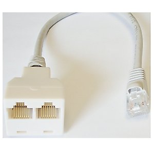 PTC Premium 12-Inch RJ45 Splitter Adapter Cable Male/Female/Female - If You are Connecting 2 Computers to one Internet Access, Please Make Sure only ONE Computer is ON at Any one time