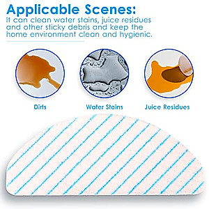 (50 Pieces) CHAIN PEAK Disposal Mop Pads for ECOVACS DEEBOT OZMO T8/ T8+/ T8 AIVI/ T9/ T9 MAX Vacuum Cleaner Wipes, Wiping Pads, One Time Use Mopping Cleaning Cloths