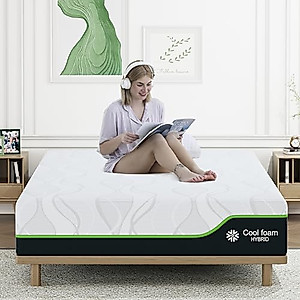 Rest Only Full Mattress for Pressure Relief, 10 Inches Cooling Gel Memory Foam Hybrid Mattress, Mattress Full Size with Individual Pocket Spring for Motion Isolation, Medium Firm