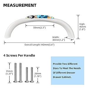 Pull Handle Fence Handle Long Cabinet Handles for Interior, Closet, Drawer, Outdoor, Garage, Pirate Sea Boat