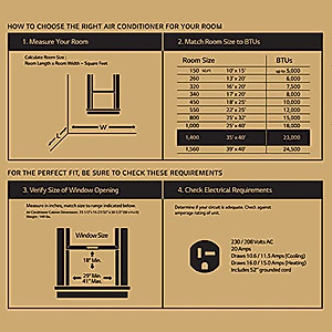 LG 23,000 BTU Window Air Conditioner with Supplemental Heat, Cools 1,440 Sq.Ft. (36' x 40' Room Size), Electronic Controls with Remote, 2 Cooling, Heating & Fan Speeds, Slide In-Out Chassis, 230/208V