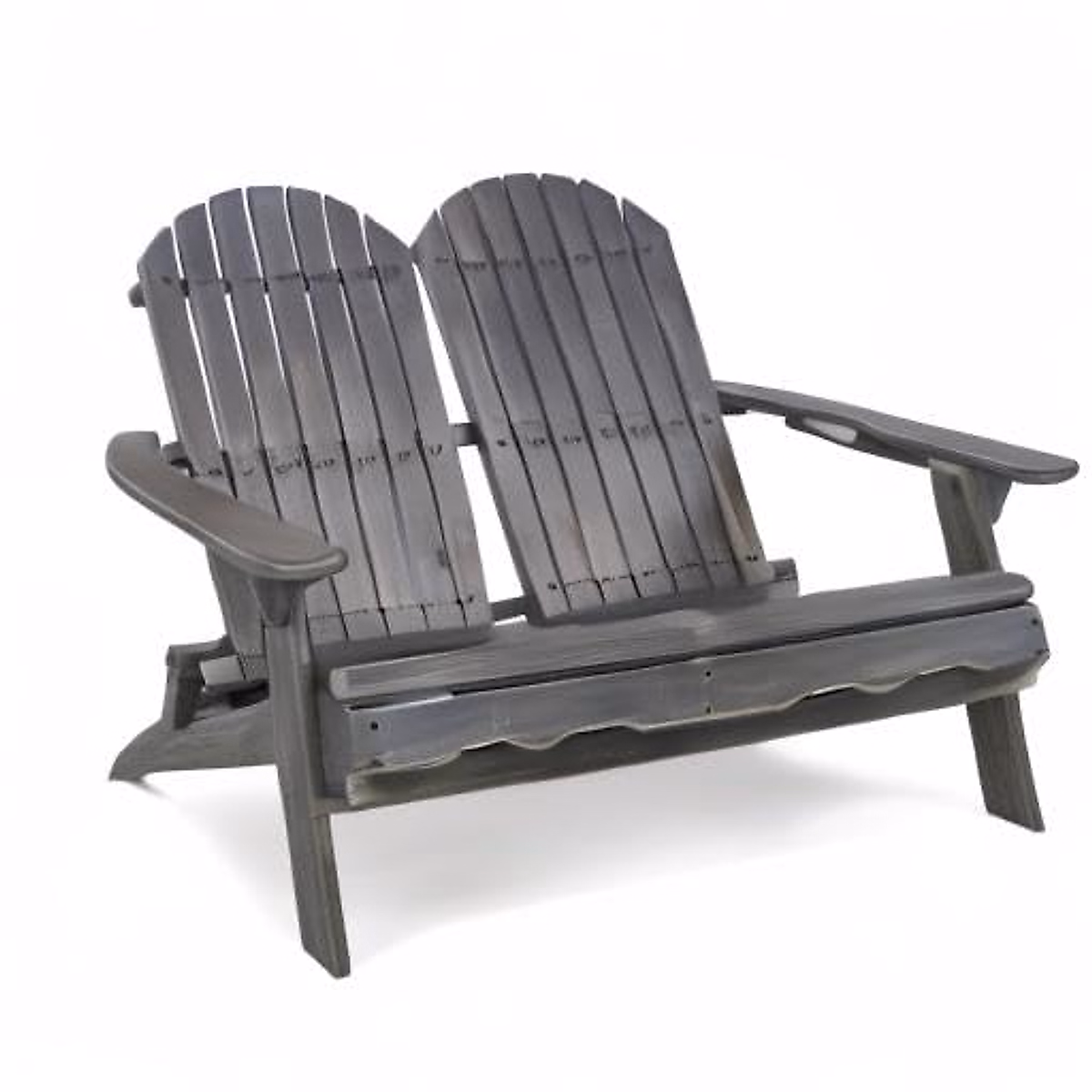 Christopher Knight Home Great Deal Furniture Muriel Outdoor Dark Grey Finish Acacia Wood Adirondack Loveseat