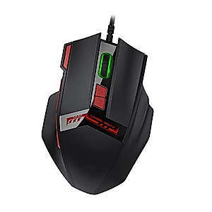 iFCOW Wired Mouse 10 Buttons USB Gaming Mouse with RGB Light 1000/1600/2400/3200DPI Weight Tuning for Desktop Laptop