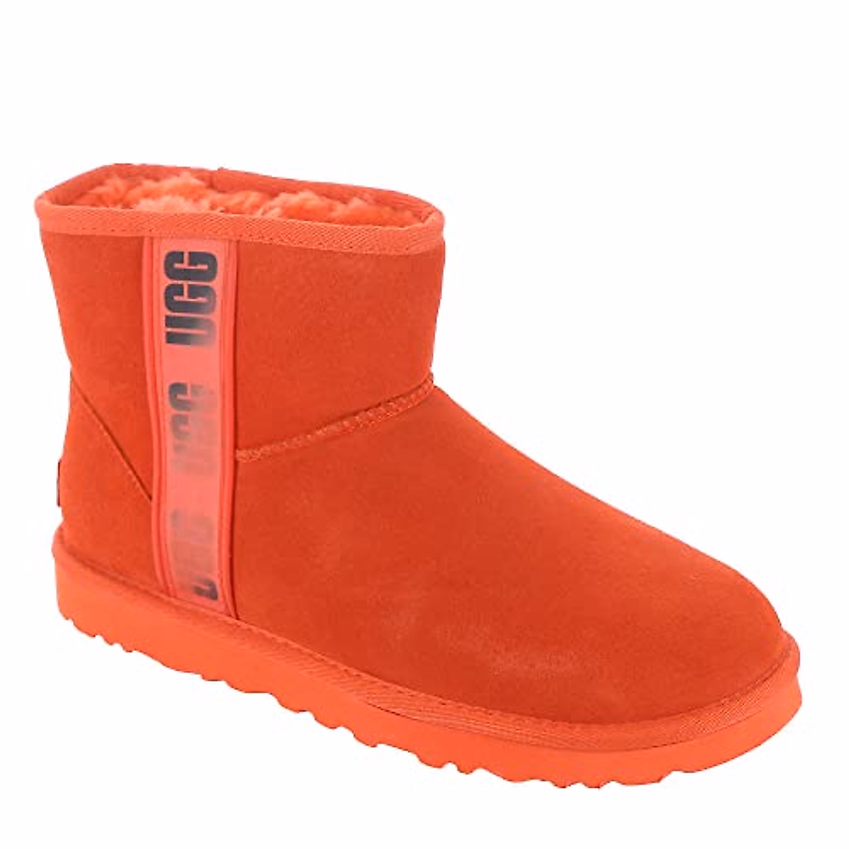 UGG Women's Classic Mini Side Logo II Boots, Hazard Orange, 5