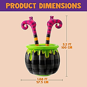 JOYIN 40'' Halloween Inflatable Witch Legs Cooler, Halloween Inflatable Witch Cooler Decoration Theme Party Décor, Party Supplies for Halloween Parties, Events