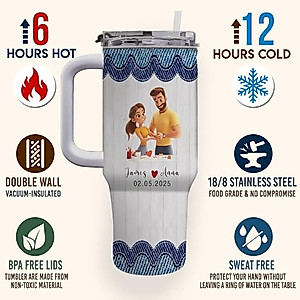 Custom 40oz Tumbler with Handle – wedding invitation opening-Personalized Couple Gift for Anniversary Wedding Gift, Birthday, Mother's Day, Valentine’s Day I6v64p