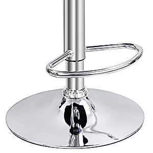 ZENY Set of 4 Adjustable Swivel Barstools, Modern PU Leather Kitchen Counter Bar Stools, Square Back Bar Stool