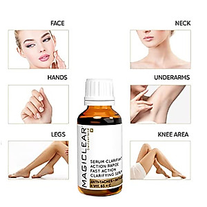 Luxury Dark spot remover for Face and Body Serum - Age spot corrector Acne scar - Anti aging - Bleaching Vitamin C organic Swiss brand Magiclear 30 ml