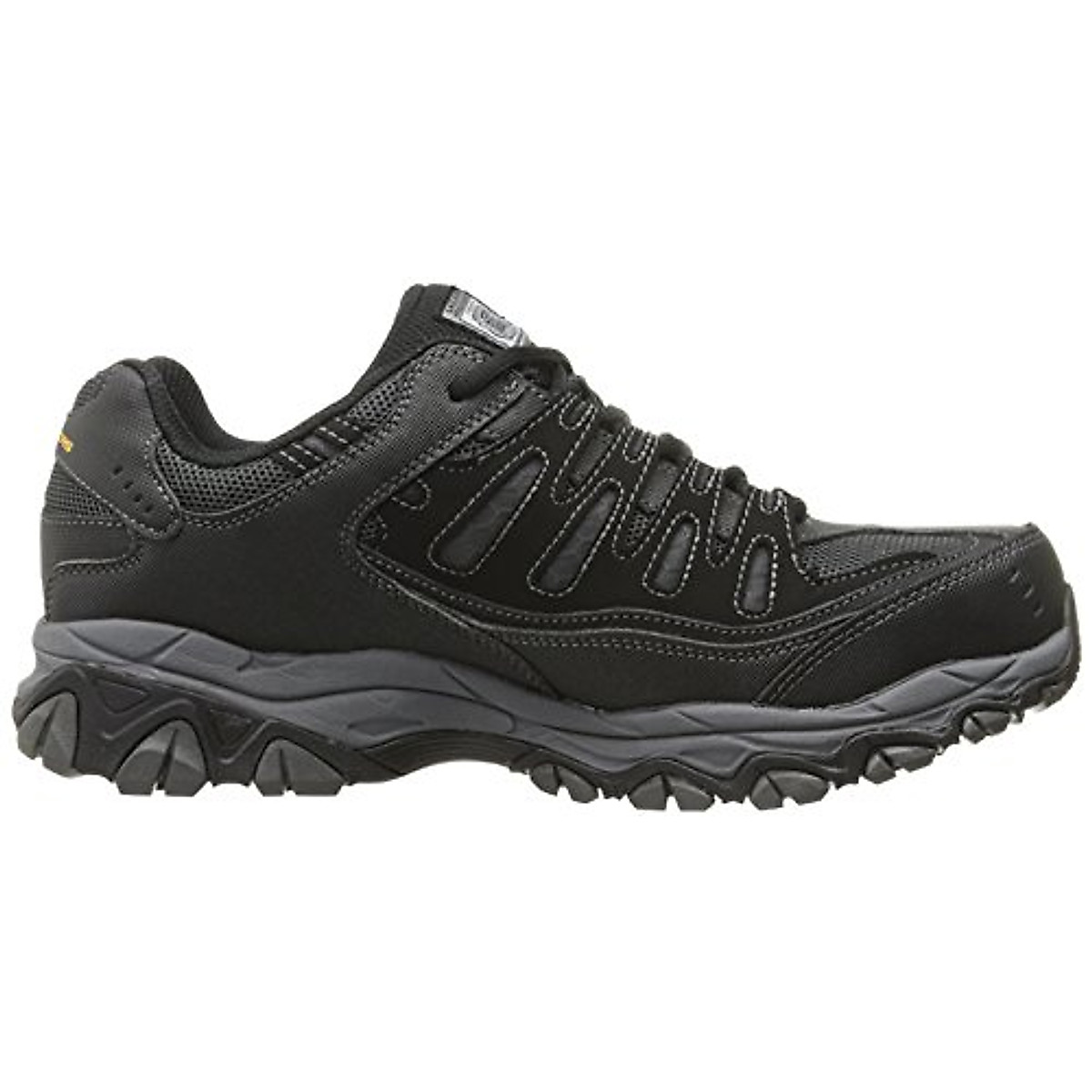 Skechers Men's Cankton Steel Toe, Black/Charcoal, 12