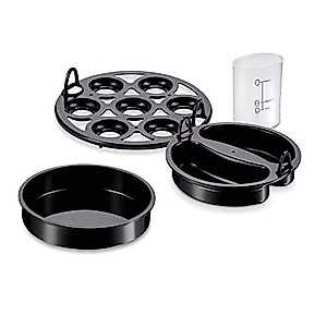 Hamilton Beach 3-in-1 Electric Hard Boiled Egg Cooker, Poacher & Omelet Maker, Holds 7, Black (25507)