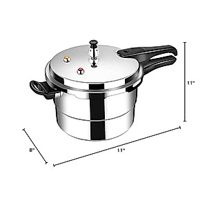 9.5 Quart Pressure Cooker Aluminum Alloy with Multiple Safety - Double Option Gas and Induction 26CM = 9 Liter + Extra Gasket