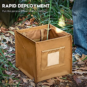 Yechiry 33L Arborist Throw Line Storage Cube, Throw Line Storage Basket, Tree Cutting Equipment Throwline Box - Outdoor Large Capacity Foldable Trash Can for Camping BBQ