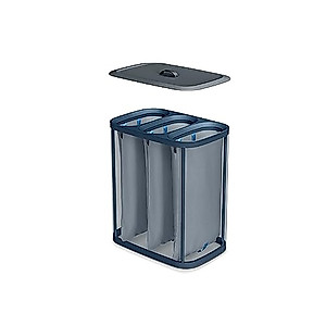 Joseph Joseph Tota Trio 90-liter Laundry Hamper Separation Basket with Lid and Removable Bags - Black