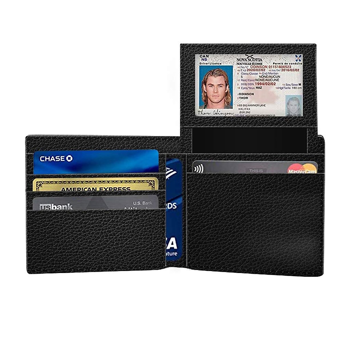 Ztion Unique Desige Pattern - Democrat Donkeys pattern on red stripes, Slim Front Pocket Wallet Billfold RFID Blocking