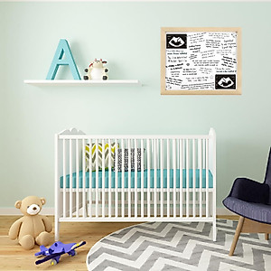 Baby Shower Guest Book Frame, SonogramUltrasound Picture Frame to Sign with 2 Mats for One Baby or Twins (12 inch Wx14.5 inch H) Pregnancy Baby Keepsake Gift, Mom to Be Gift (Natural Oak), Large