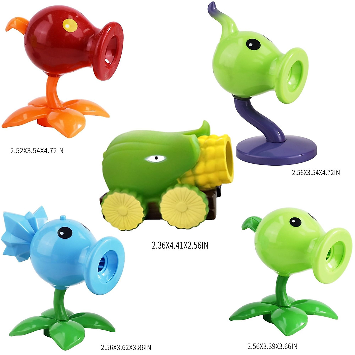 ROLOSO Plants and Zombies Toys Figures vs Peashooter Party Favors Birthday Decorations Supplies Plushies Sets Playset Series 2 PVZ Games Gift Box Zomboss Gargantuar Free Storage Box
