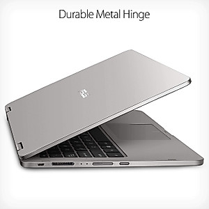 ASUS VivoBook Flip 14 Thin and Light 2-in-1 Laptop, 14” HD Touchscreen, Intel Celeron N4020 Processor, 4GB DDR4, 64GB Storage, Windows 10 Home in S Mode, Light Grey, TPM, Fingerprint, J401MA-DB02