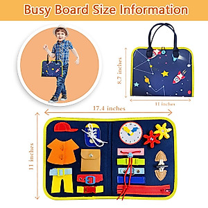 gotbble Montessori Busy Board Toddler Toys, Learning Toys for Toddlers 1-3 Years Old, Preschool Toys Toddler Travel Toys
