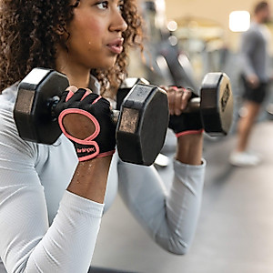 Harbinger Women's Power Gloves for Weightlifting, Training, Fitness, and Gym Workouts with StretchBack Comfort Black Medium