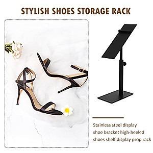 3pcs Shelf for Simple Bracket Riser Men Heels Stainless Deck Storage Holder Household Slots Sandals Adjustable Heel Space Shoe High- Clo High-Heeled Stand, Store Saver Metal Shoes