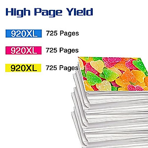 MM MUCH & MORE Compatible Ink Cartridge Replacement for HP 920 XL 920XL Color Cartridge to use with Officejet 6500 6500A 6000 7000 7500 7500A E709 Printers (Cyan, Magenta, Yellow) 3-Pack