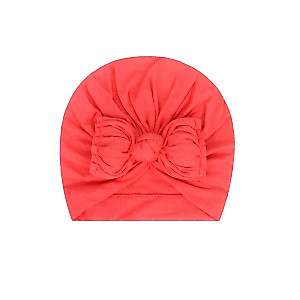 Newborn Baby Toddler Cotton Hat Baby Girl Knotted Hat Cute Donut Soft Turban Bow Cap Set (BHT 8)
