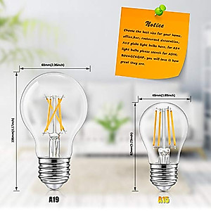 TOBUSA 12-Pack Dimmable Globe A15 LED Bulbs 60W Equivalent, 6W Vintage E26 Edison Bulb 2700K Warm White, AC 120V, Great for Ceiling Fan, Bathroom Vanity Fixtures