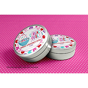 Great Friend Breakfast Cereal Themed Valentine Party Favor Sticker Labels for Kids, 40 2" Party Circle Stickers by AmandaCreation, Great for Classroom Valentines, Envelope Seals, Gifts, Treats