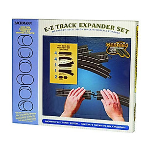 Bachmann Trains - Snap-Fit E-Z TRACK LAYOUT EXPANDER SET - STEEL ALLOY Rail With Black Roadbed - HO Scale