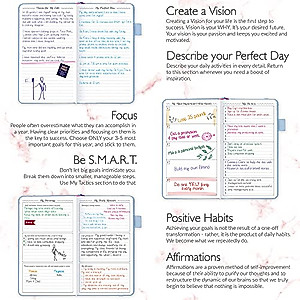 GoGirl Planner and Organizer for Women – Pocket Weekly Planner, Goals Journal & Agenda for Time Management & Productivity. Undated (Light Blue)