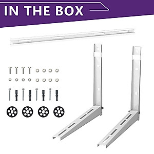 Mxclimate Wall Mounting air Conditioner Bracket for Outdoor Ductless Mini Split Condenser Heat Pumps & HVAC Systems,Universal,9000-36000 Btu AC Units, Heavy Duty Support up to 400 LBS