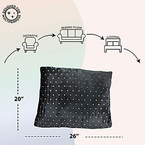 Urban Lifestyle Gold Foil Jumbo Pillow, Black