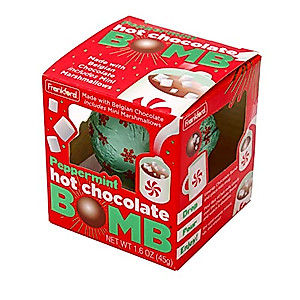Hot Chocolate BOMB 4 Pack, Flavors include (1) Original Flavor Melting Ball, (1) Salted Caramel, (1) Double Chocolate, & (1) Peppermint Hot Cocoa Easter Basket Stuffer Gift By Frankford Candy