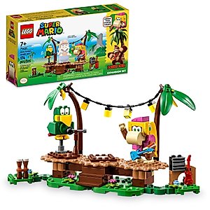 LEGO Super Mario Dixie Kong’s Jungle Jam Expansion Set 71421, Super Mario Gift Set for Boys and Girls Ages 7-9, Buildable Toy Game Featuring 2 Brick Built Super Mario Figures with Musical Accessories