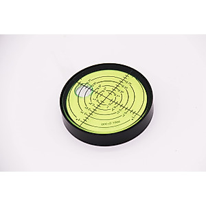 High Spxatrew High Precision Bubble Spirit Level With Magnetic, Diameter 2.36"60mm ，Thinckness12mm,Accuracy 15'/2 mm Circular Degree Marked Surface Level Inclinometers for Surveying (MUT-2-12)