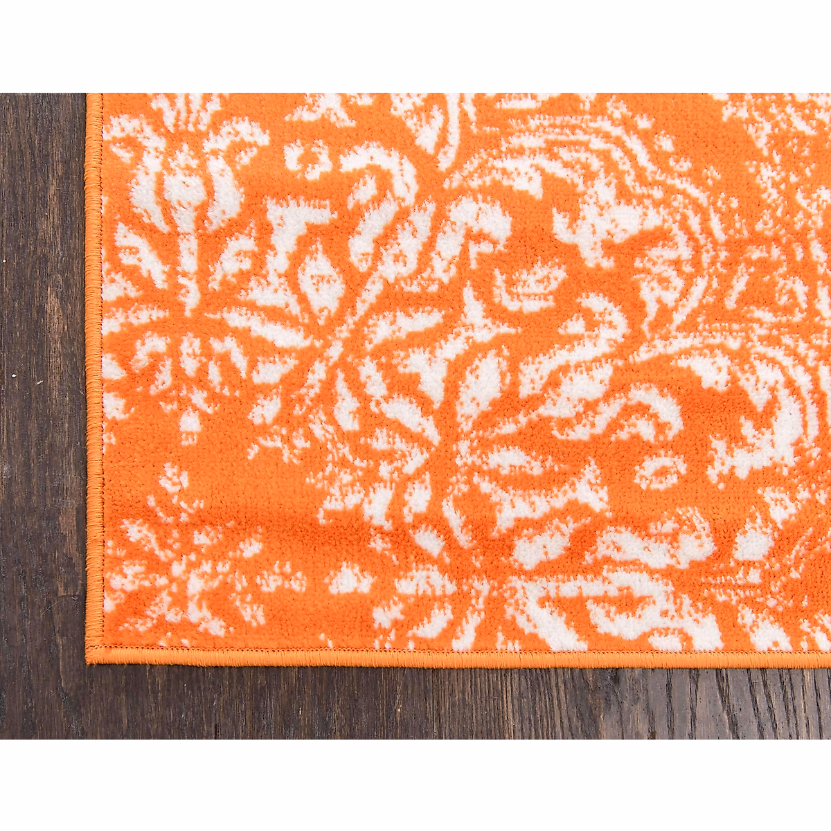 Unique Loom Sofia Collection Area Rug - Grand (7' 10" x 10' Rectangle, Orange/ Ivory)